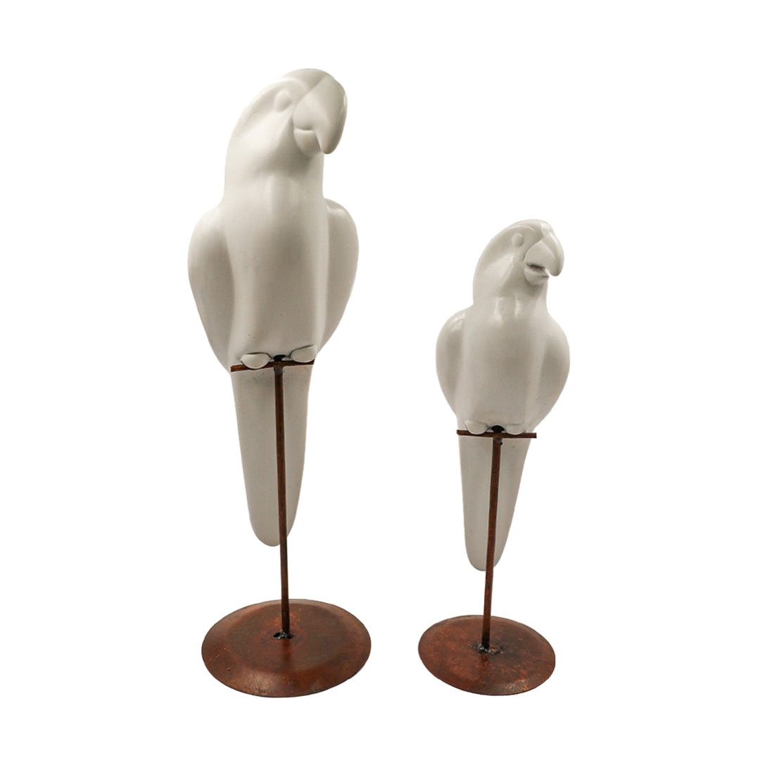 Set de Accesorios Decorativos, Pericos Blancos con Base de Metal ...